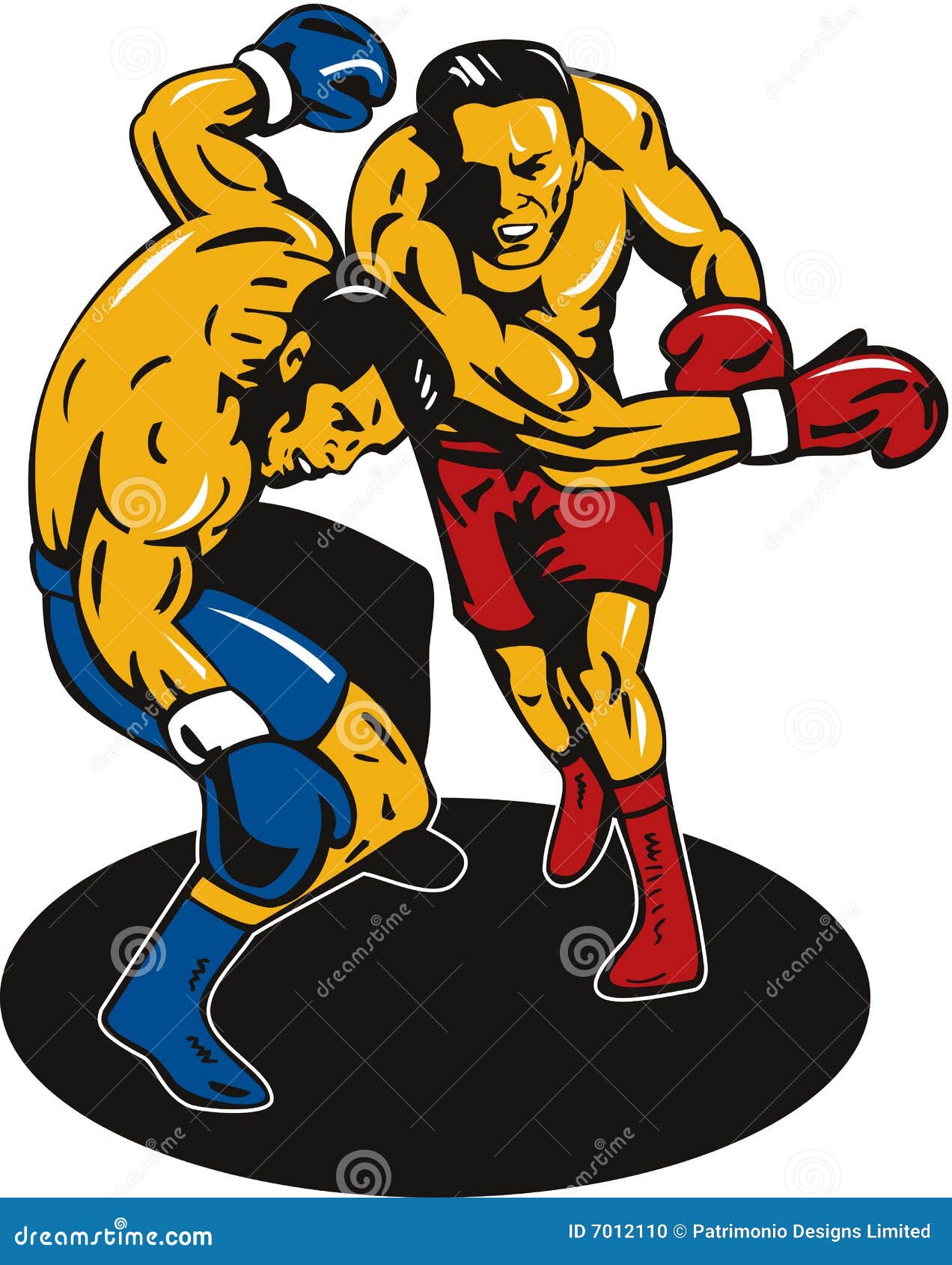 Het Knockoutstempel Van De Bokser Vector Illustratie - Illustration of ...