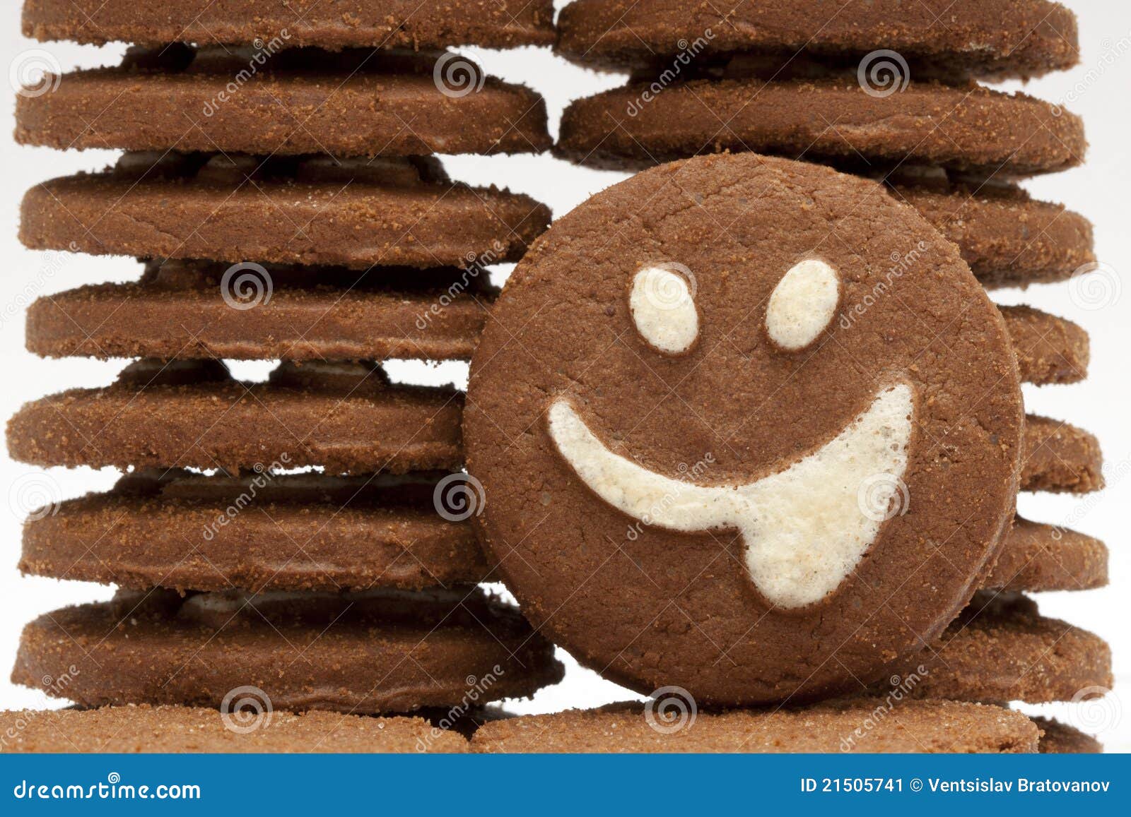 Het koekje van Smiley stock afbeelding. Image of zoet - 21505741