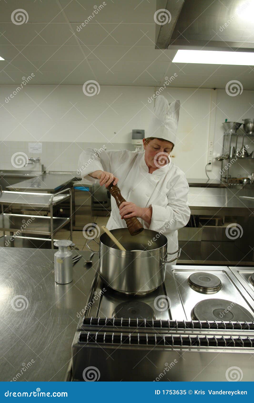 Het Koken Van De Chef-kok in Keuken Stock Afbeelding - Image of chef ...
