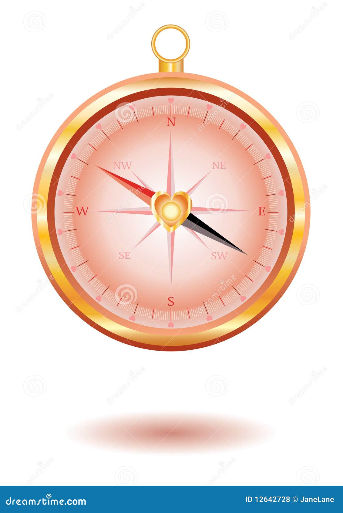 Het Kompas Van De Liefde. Vector Stock Illustratie - Illustration of ...