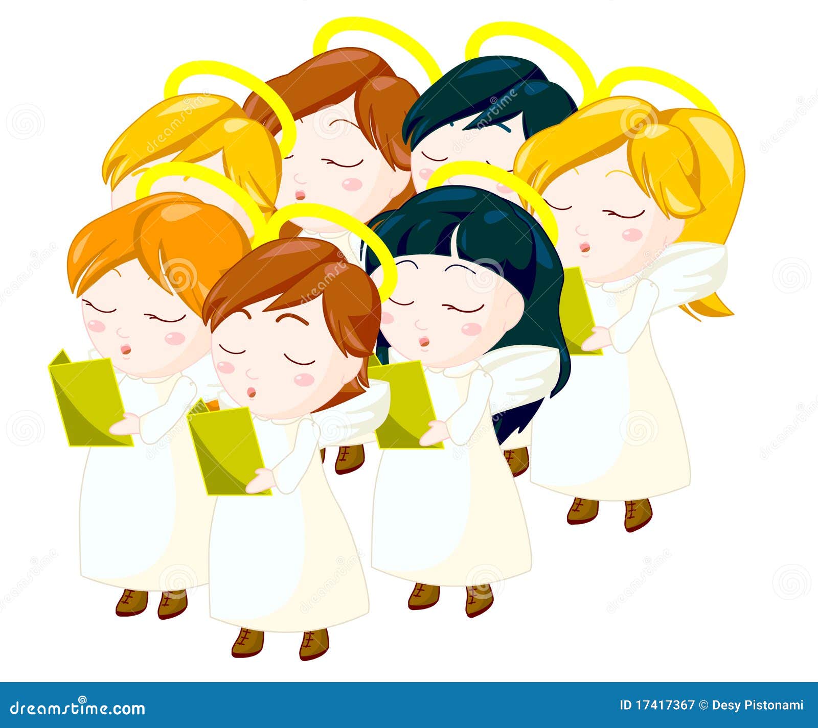 Het koor van engelen stock illustratie. Illustration of magisch - 17417367