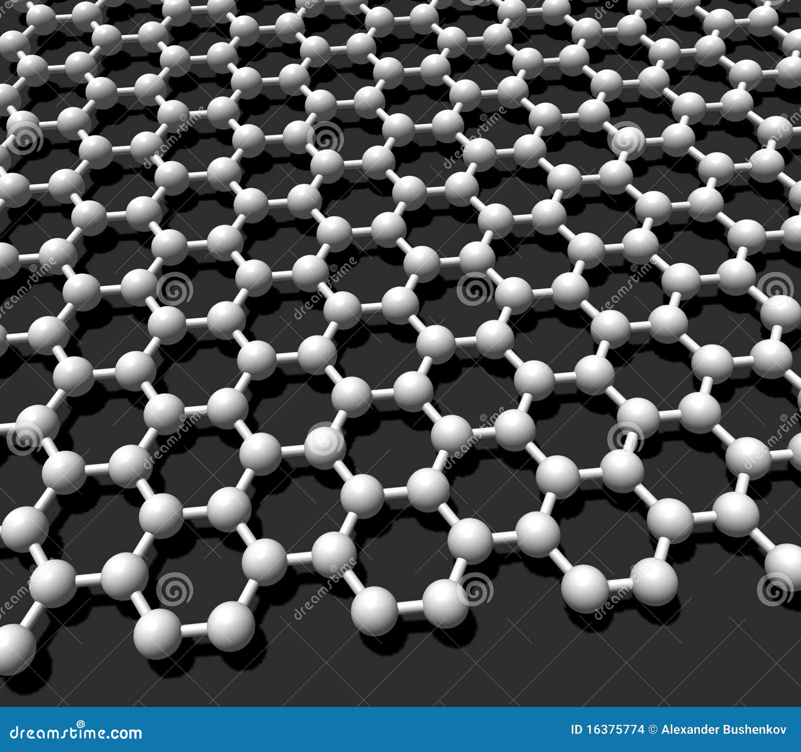 Het Kristalrooster Van Graphene Stock Illustratie - Illustration of ...
