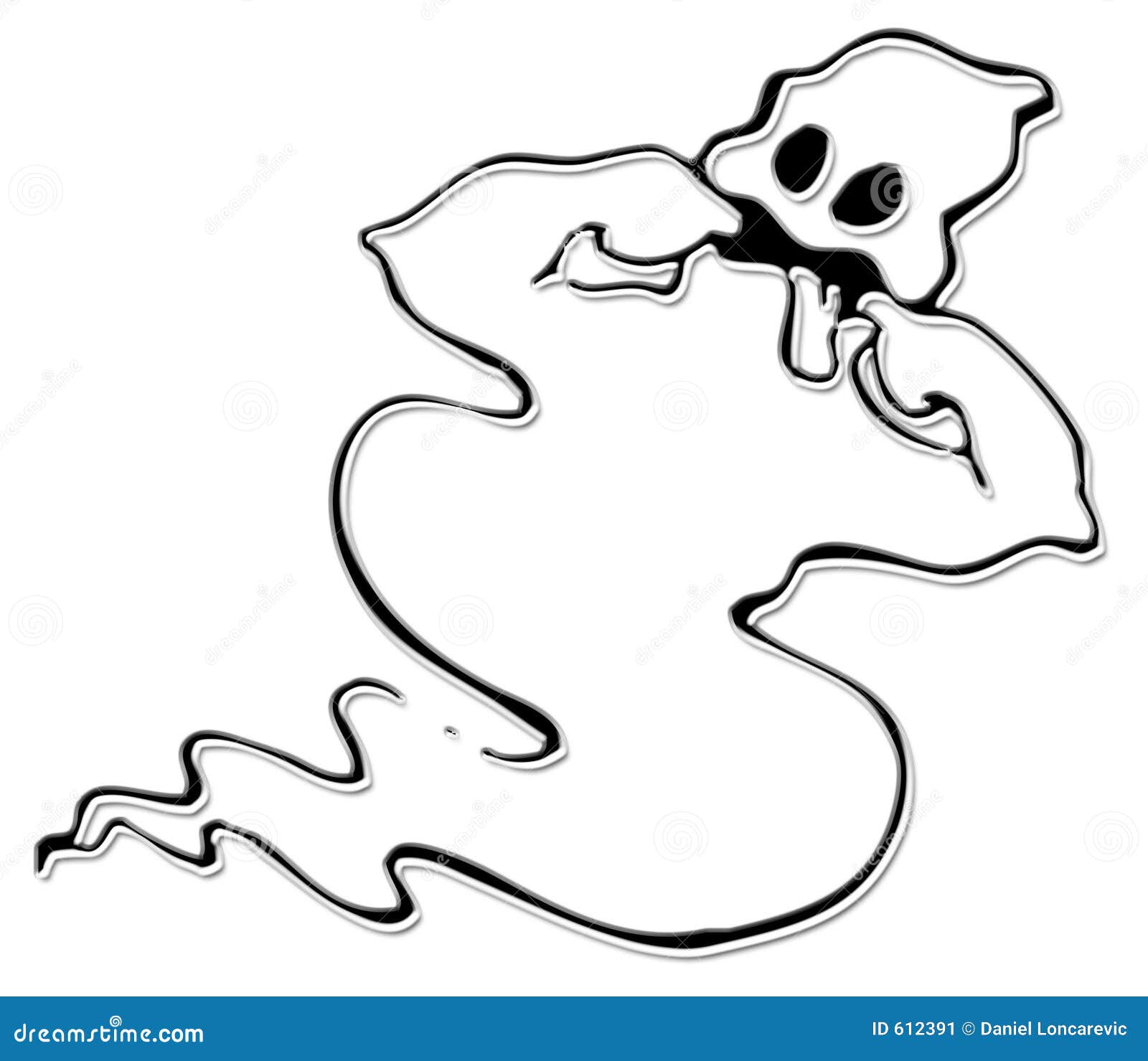 Het Kruipen Van Het Spook Van Halloween Stock Illustratie ...