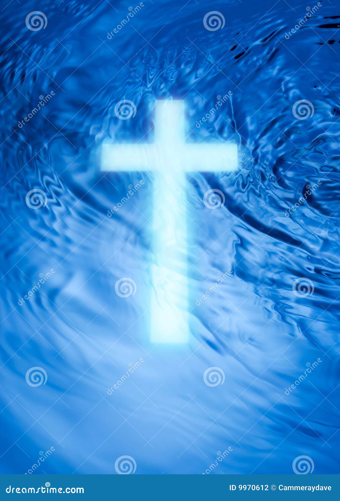 Het Kruis En Het Water Van De Godsdienst Stock Foto - Image of ...