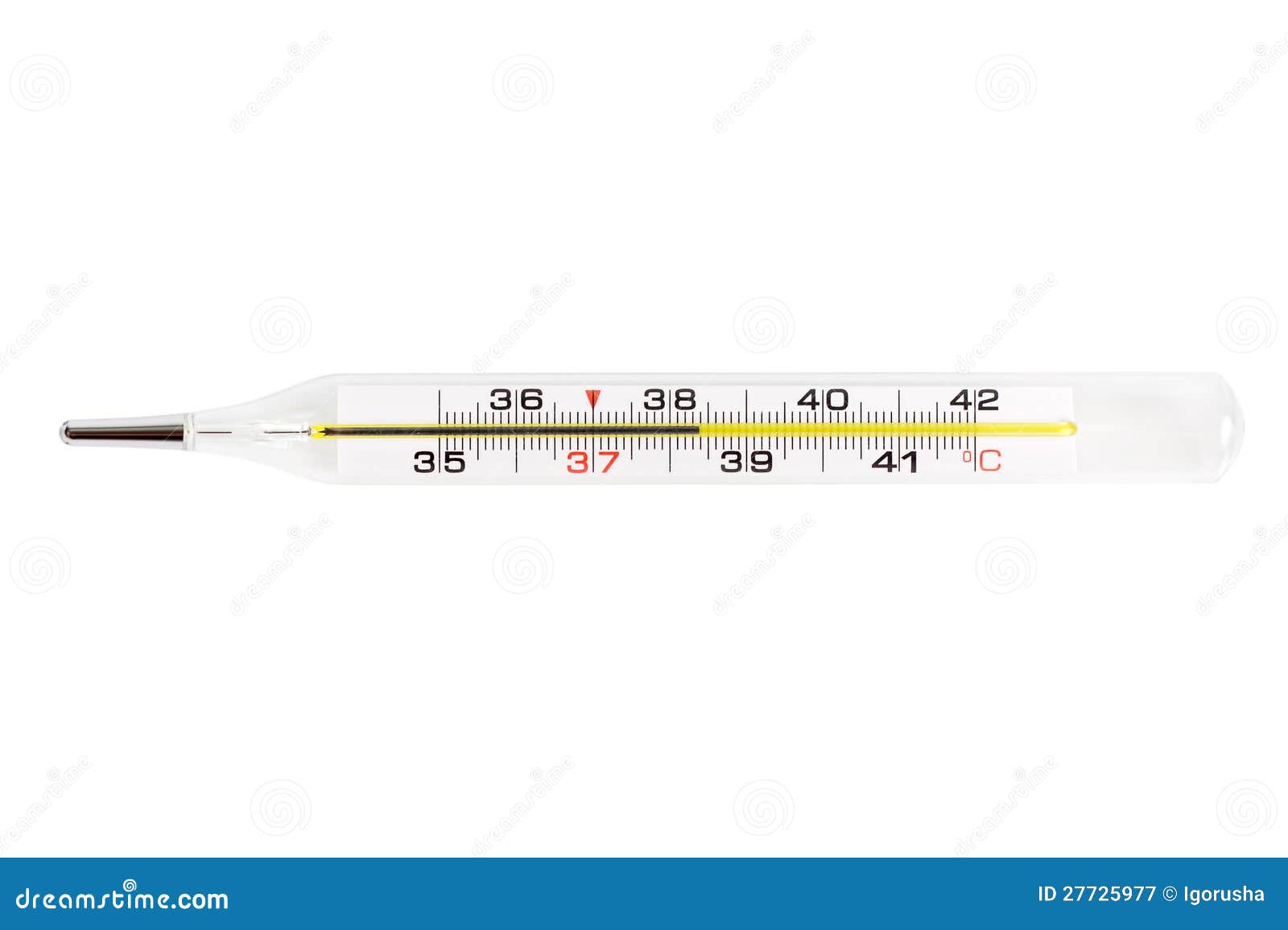 Het Kwik Medische Thermometer Van Het Glas Stock Afbeelding - Image of ...