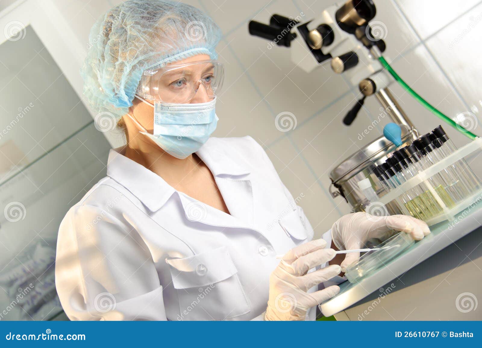 In het laboratorium. stock afbeelding. Image of ziekenhuis - 26610767
