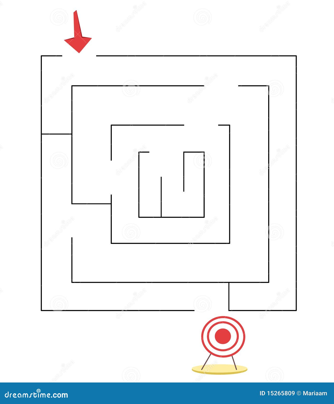 Het labyrintspel stock illustratie. Illustration of bevinding - 15265809