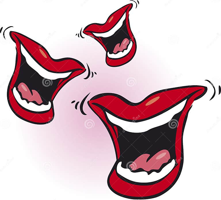 Het lachen rode lippen vector illustratie. Illustration of glimlach ...