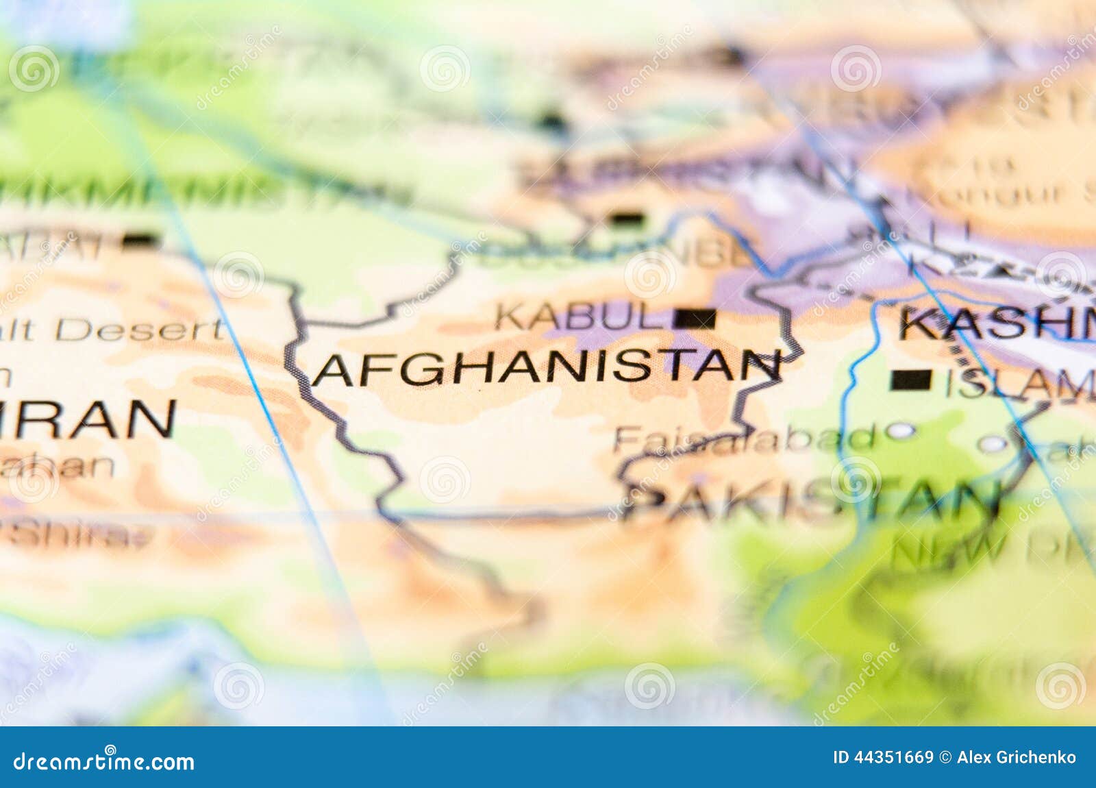 Het Land Van Afghanistan Op Kaart Stock Afbeelding - Image of atlas ...