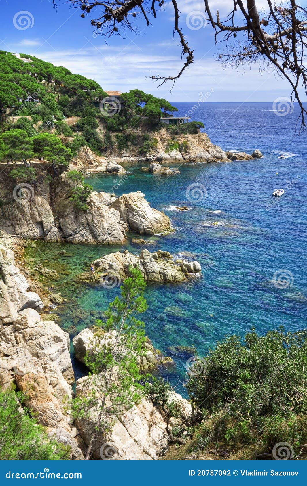 Het Landschap Van Costa Brava Dichtbij Lloret DE Mar, Spanje. Stock ...