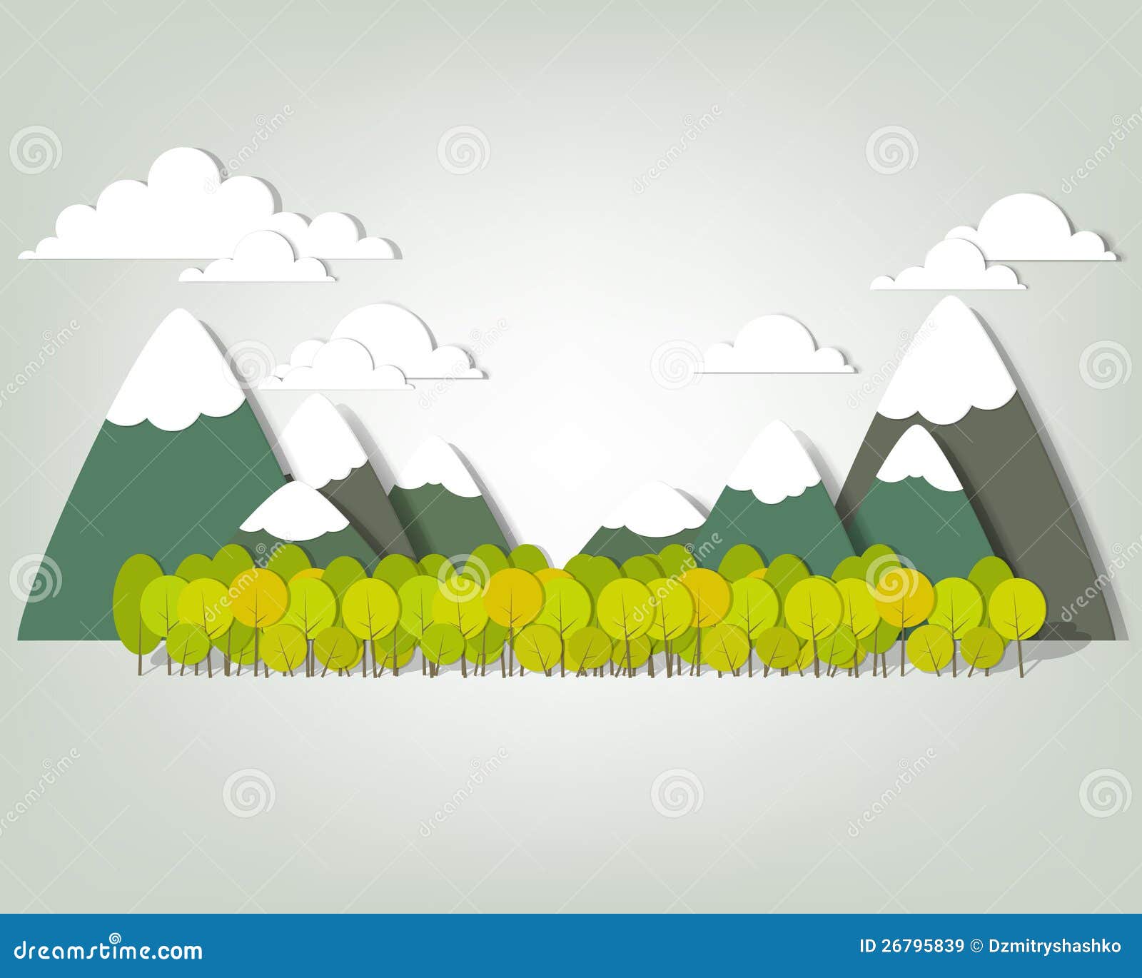 Het Landschap Van De Berg. Vector Applique Vector Illustratie ...