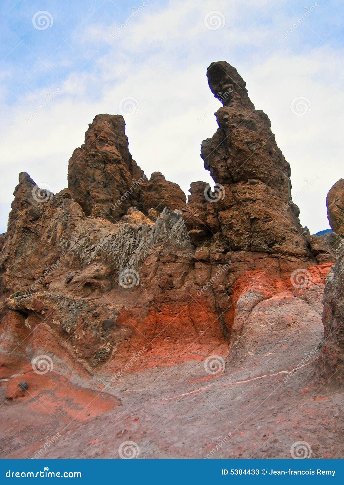 Het Landschap Van De Rots - Tenerife Stock Afbeelding - Image of lucht ...