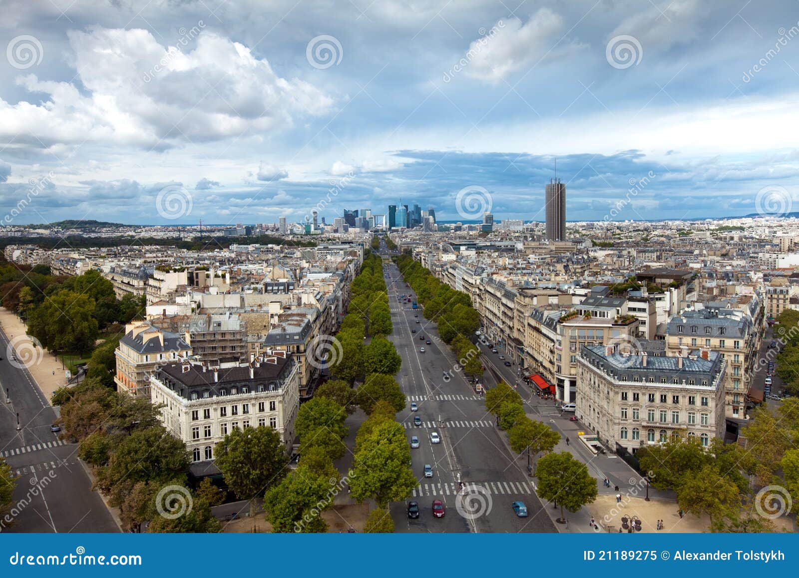Het Landschap Van De Stad Van Parijs, Frankrijk Stock Afbeelding ...