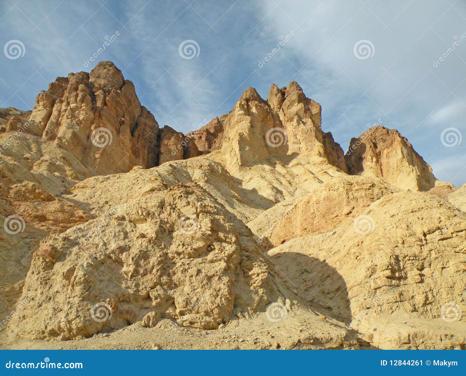 Het Landschap Van De Woestijn Stock Afbeelding - Image of geologie ...