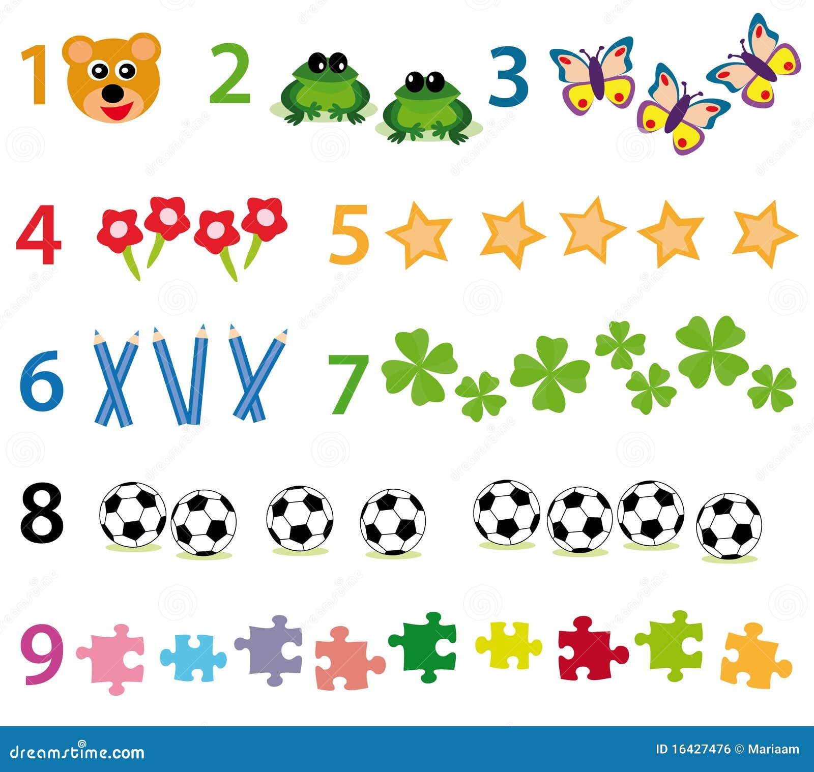 Het leren te tellen vector illustratie. Illustration of kleurrijk ...