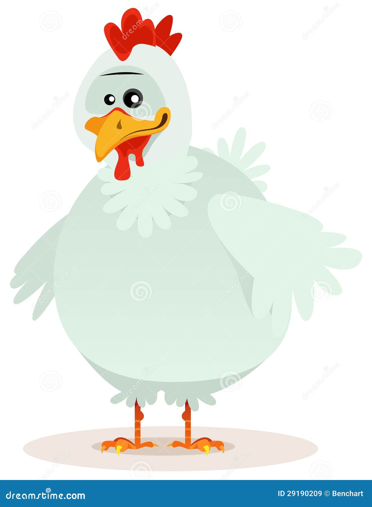 Het Leuke Karakter Van De Kip Vector Illustratie - Illustration of ...