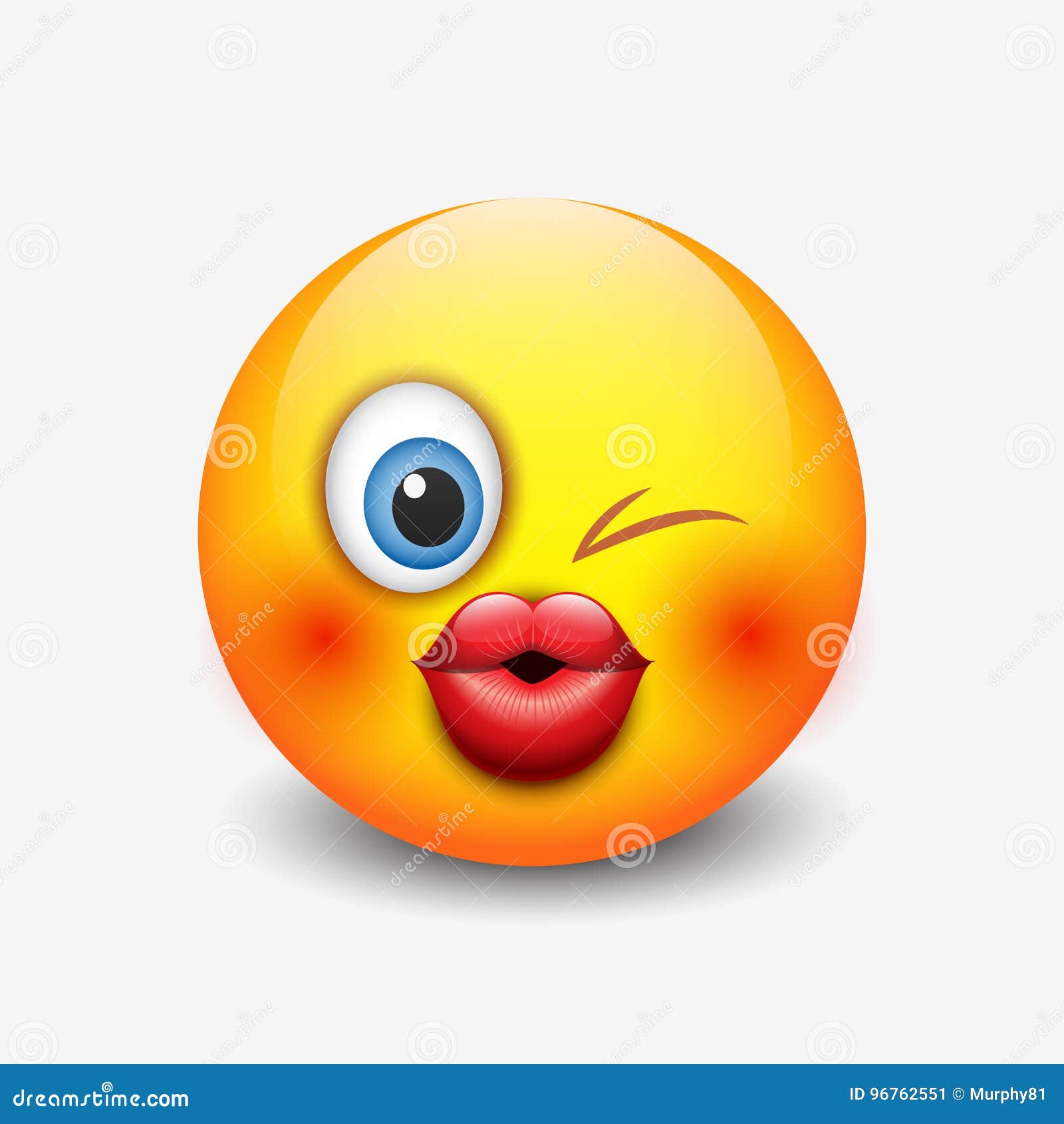 Het Leuke Kussen Emoticon, Emoji, Smiley - Vectorillustratie Vector ...