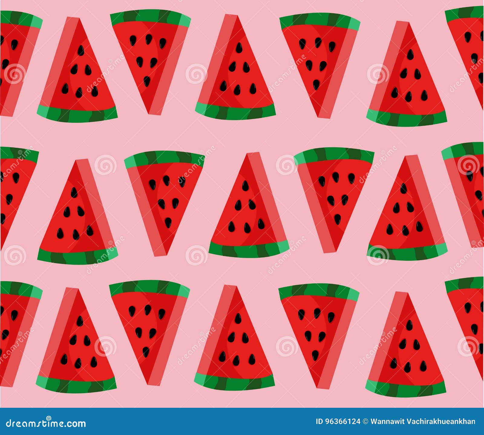 Het Leuke Patroon Van De Watermeloenplak Vector Illustratie ...