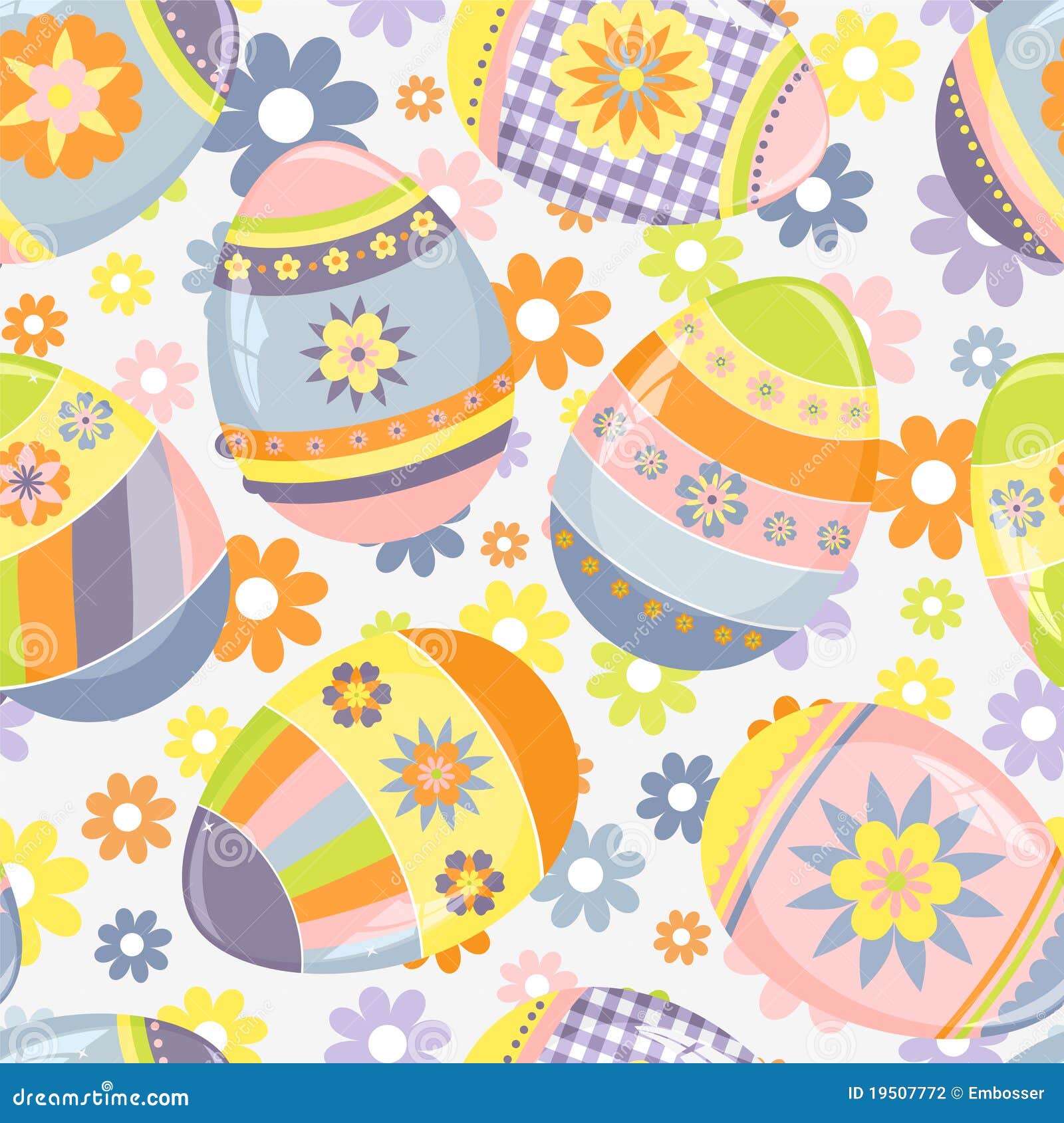 Het Leuke Patroon Van Pasen Vector Illustratie - Illustration of ...