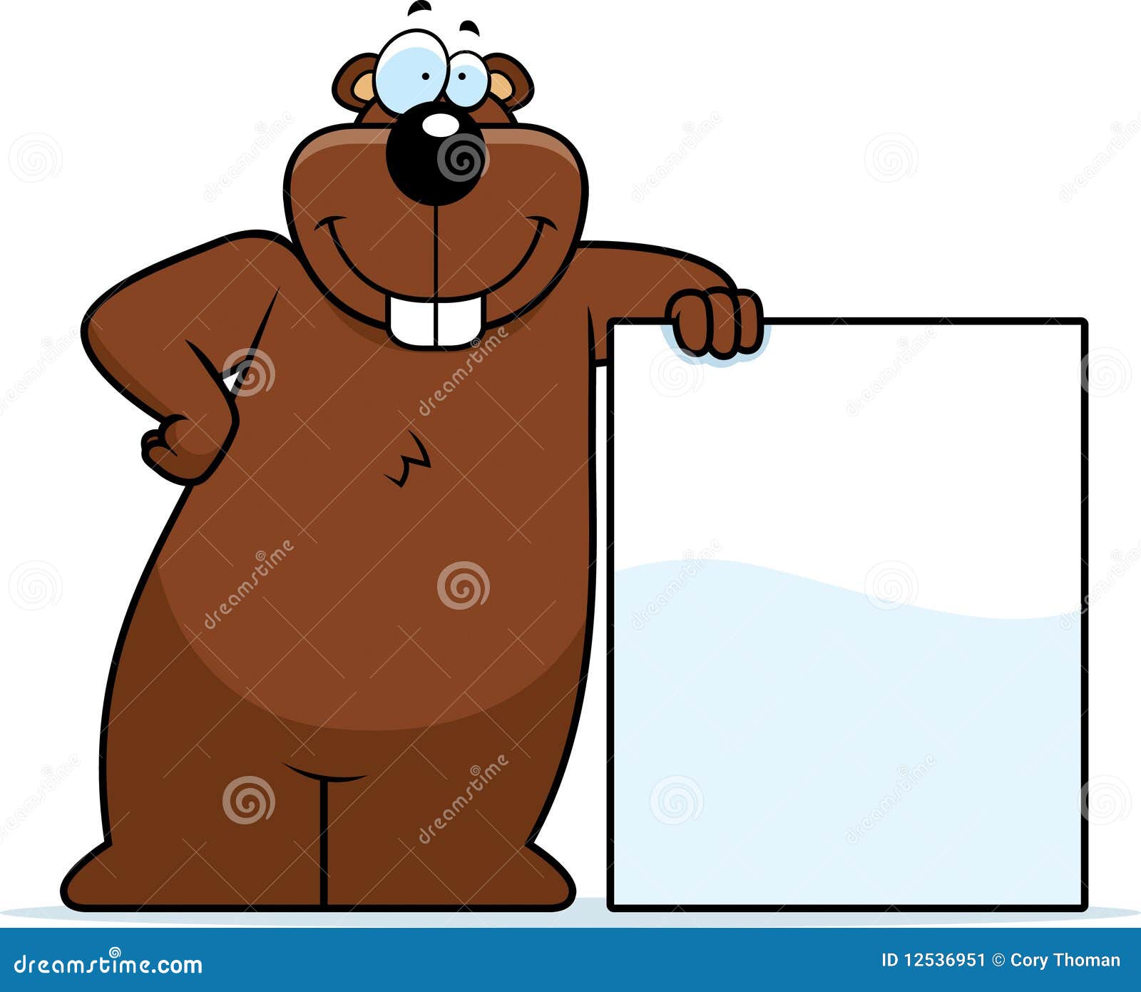 Het Leunen van gopher vector illustratie. Illustration of dier - 12536951