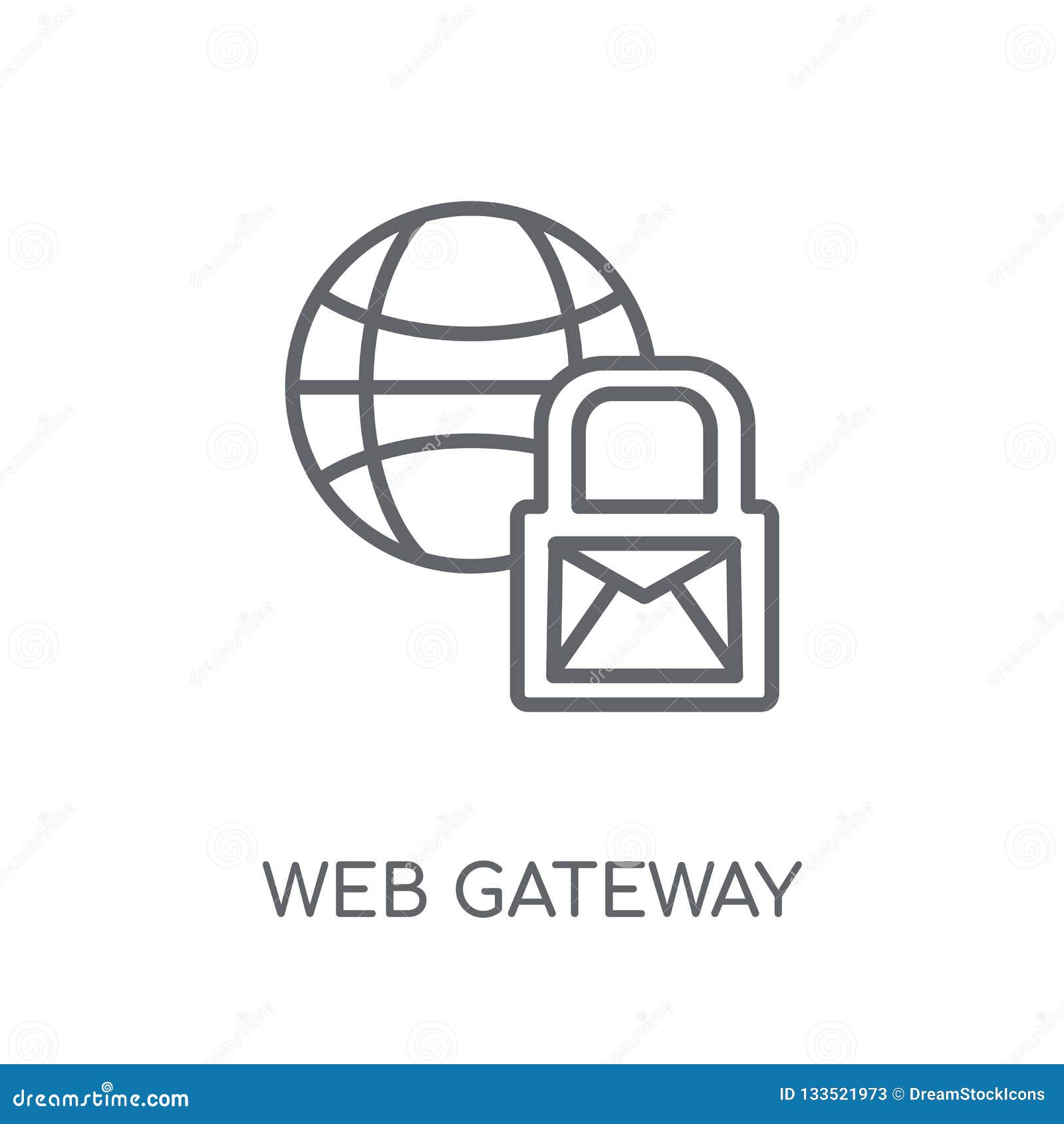 Het Lineaire Pictogram Van De Webgateway Het Moderne Concept Van Het De ...