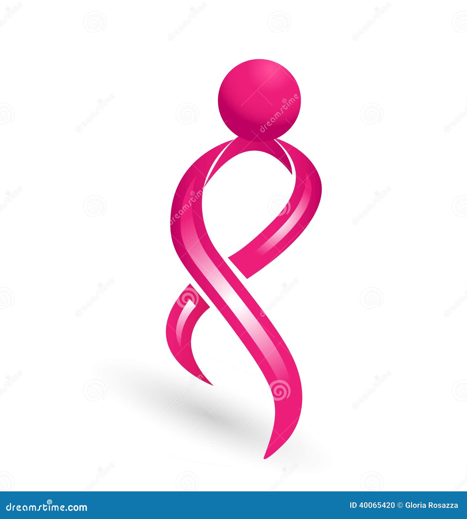 Het lint van borstkanker stock illustratie. Illustration of hulp - 40065420