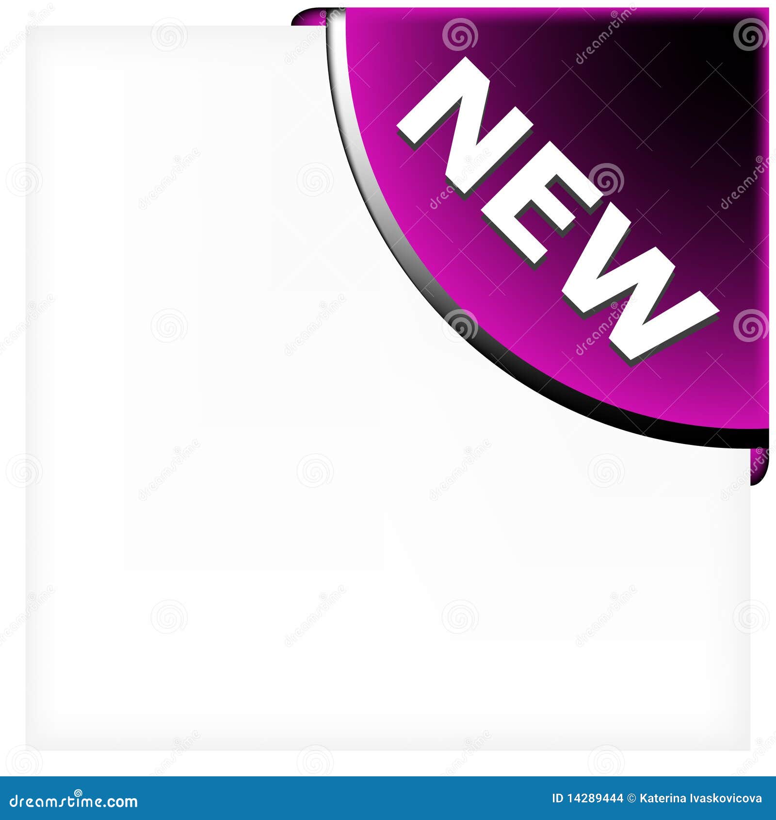 Het Lint Van De Hoek Met Nieuw Teken Vector Illustratie - Illustration ...