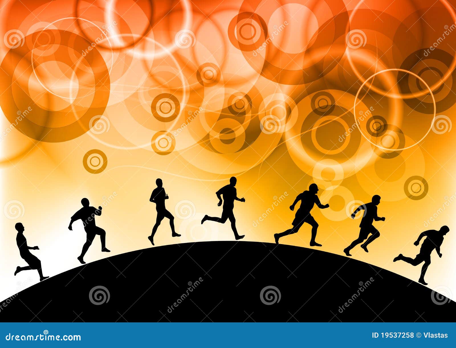 Het lopen vector illustratie. Illustration of zwart, achtergrond - 19537258