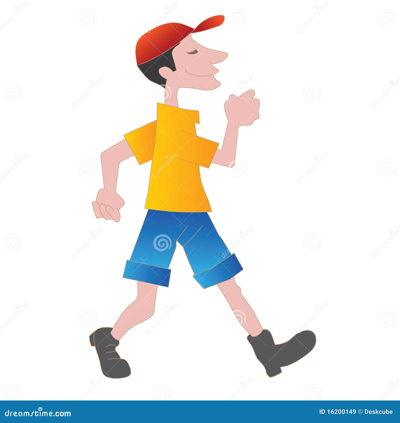 Het lopen van de mens vector illustratie. Illustration of winnaar ...