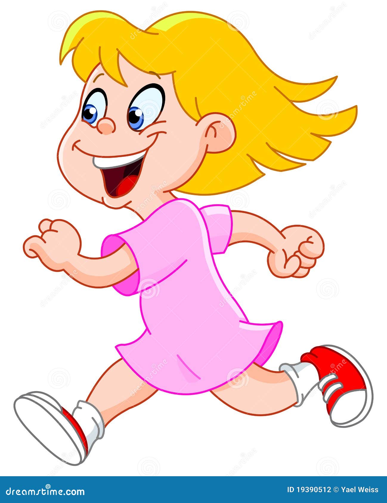 Het lopen van het meisje vector illustratie. Illustration of meisje ...