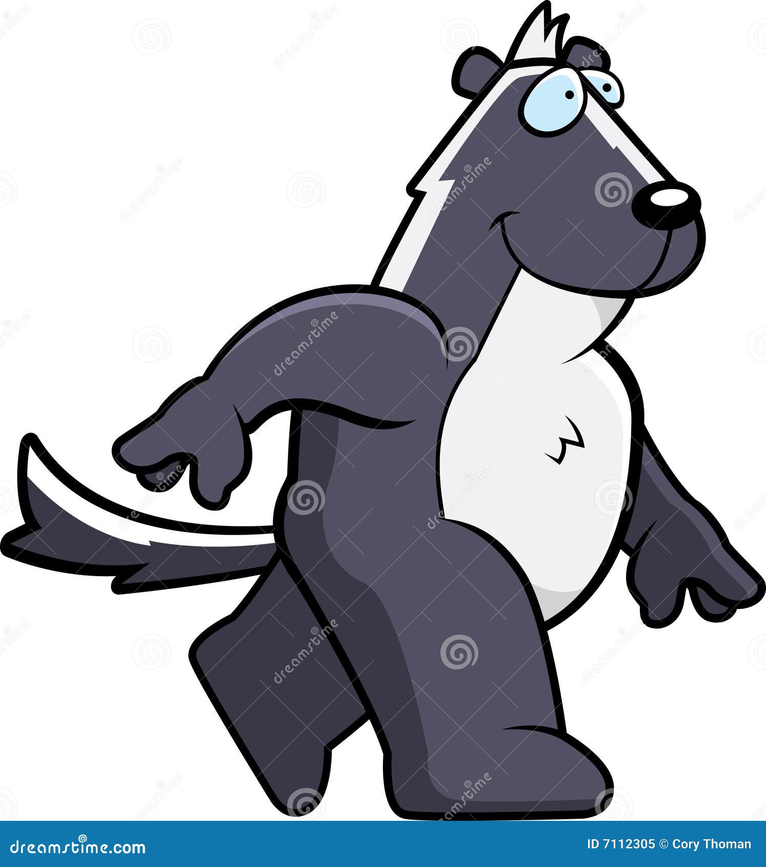 Het Lopen Van Het Stinkdier Vector Illustratie - Illustration of ...