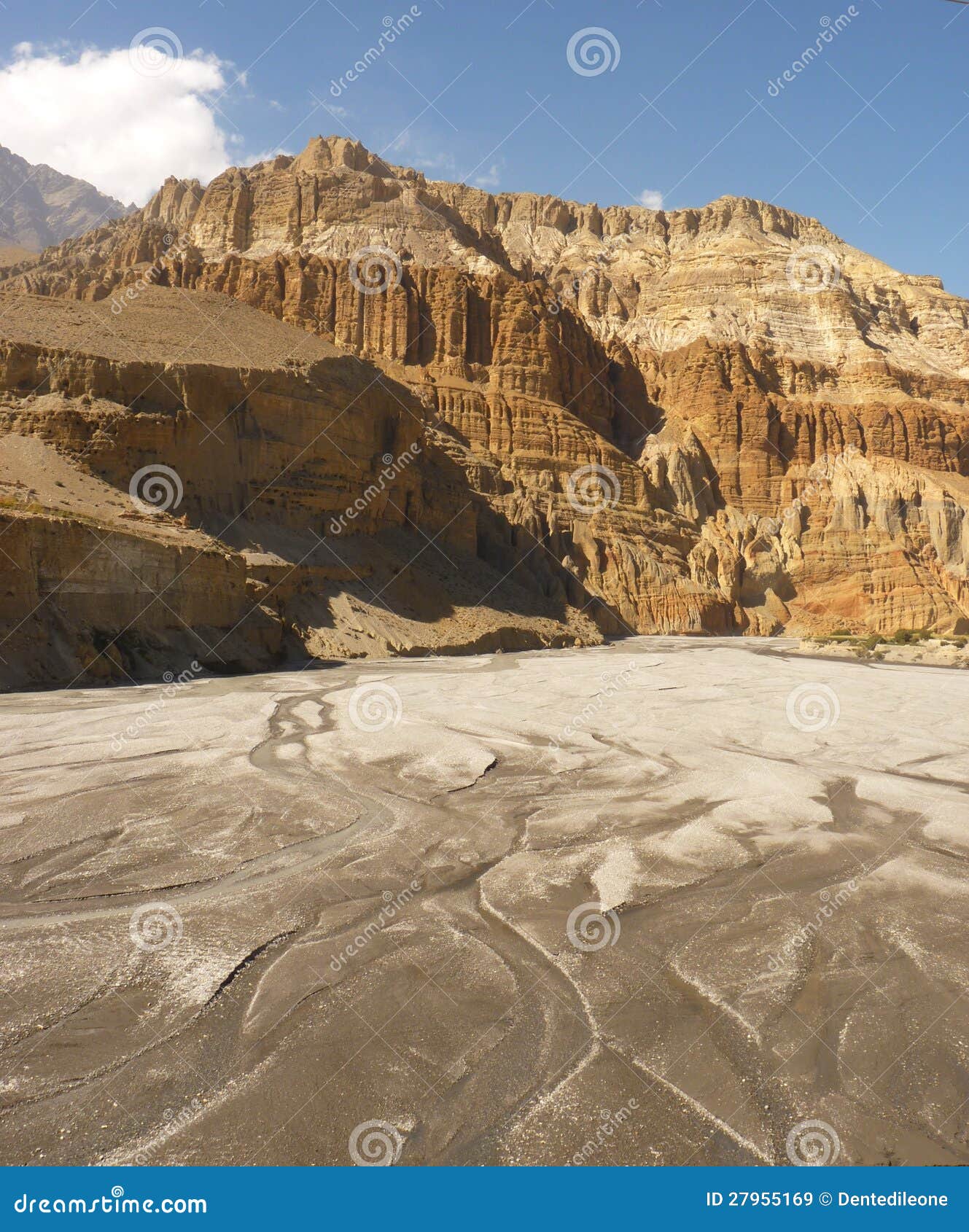 Het Machtige De Rivierbed Van Kali Gandaki in Nepal Stock Afbeelding ...