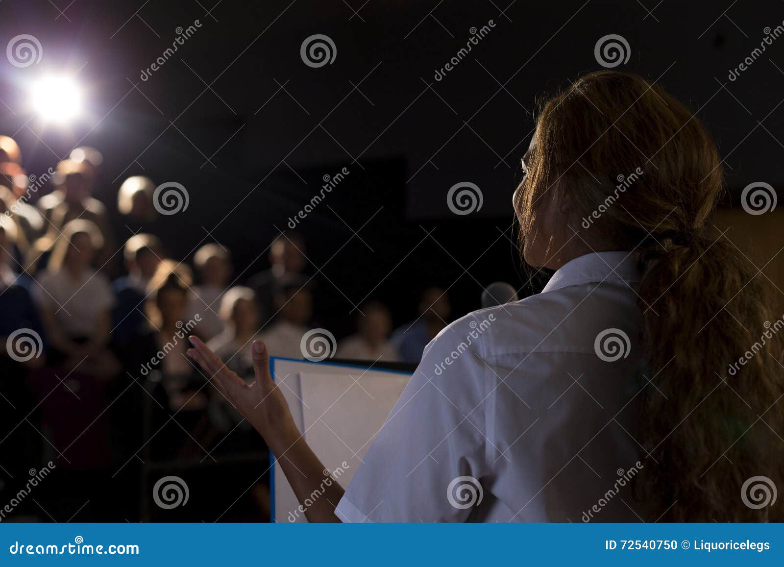 Het Maken Van Een Toespraak Stock Foto - Image of menigte, exemplaar ...