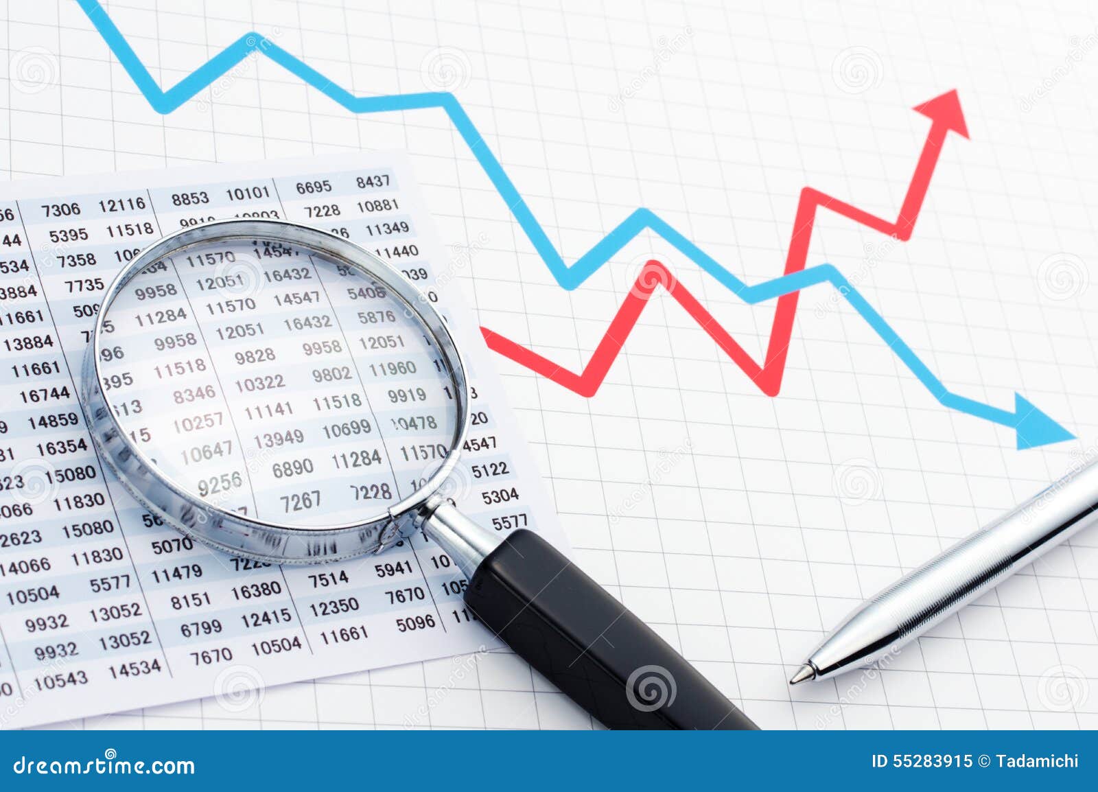 Het Maken Van Grafiek Het Analyseren Van Gegevens Met Vergrootglas ...