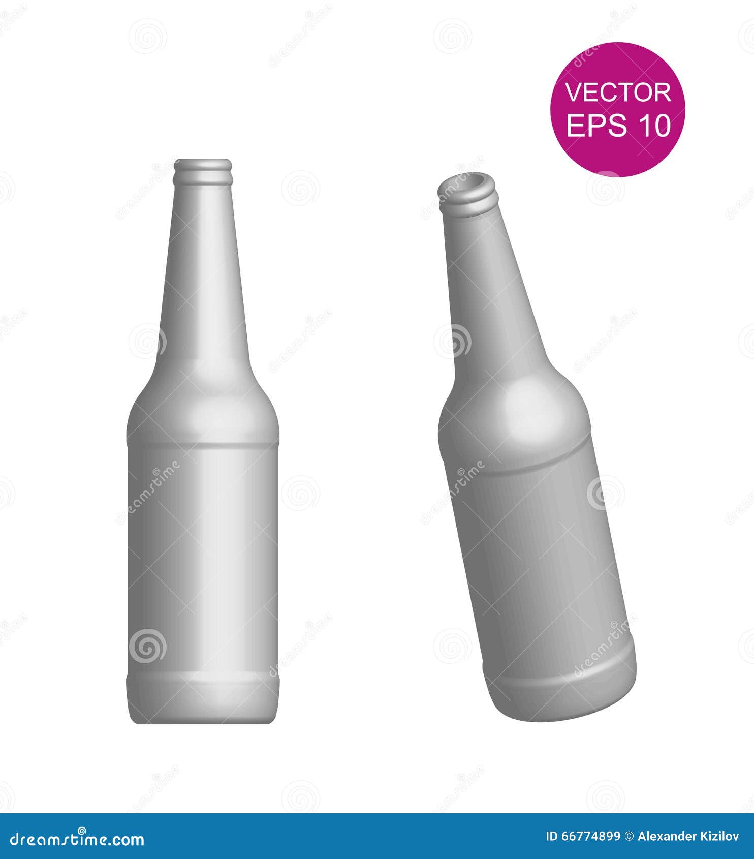 Het Malplaatje Van De Bierfles 3d Vector Illustratie Vector Illustratie ...