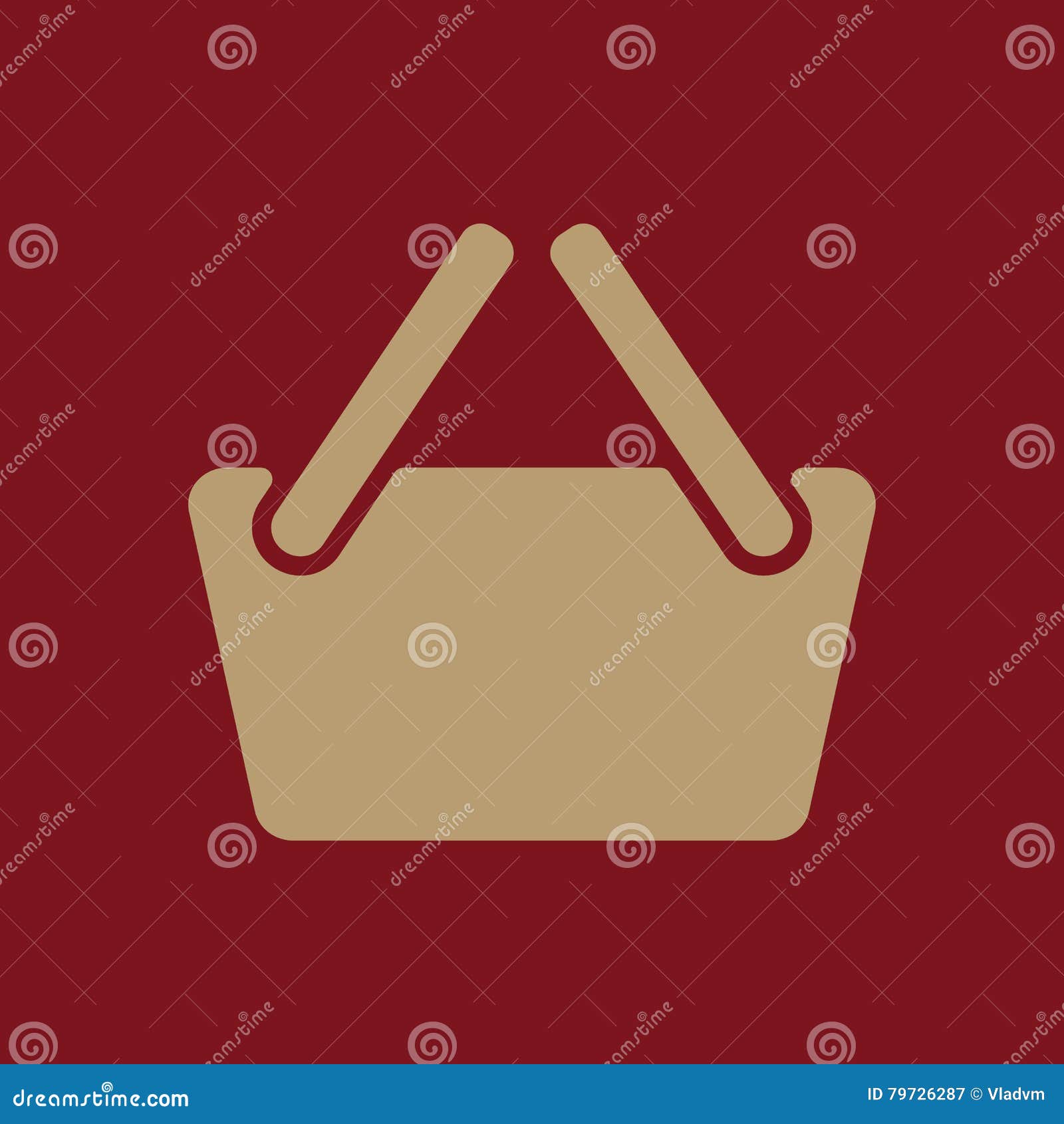 Het Mand Shoping Pictogram Het Symbool Van De Winkelmand Vlak Vector ...