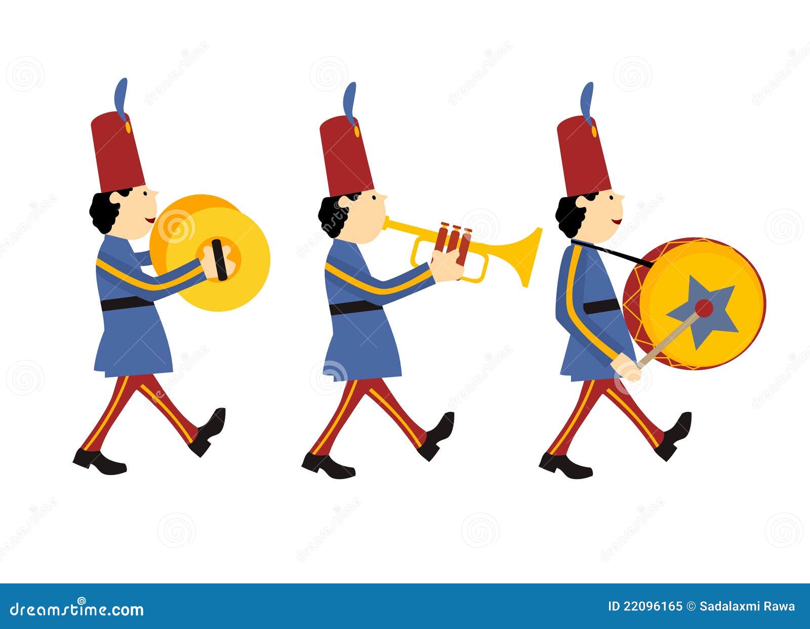 Het marcheren band vector illustratie. Illustration of gebeurtenis ...