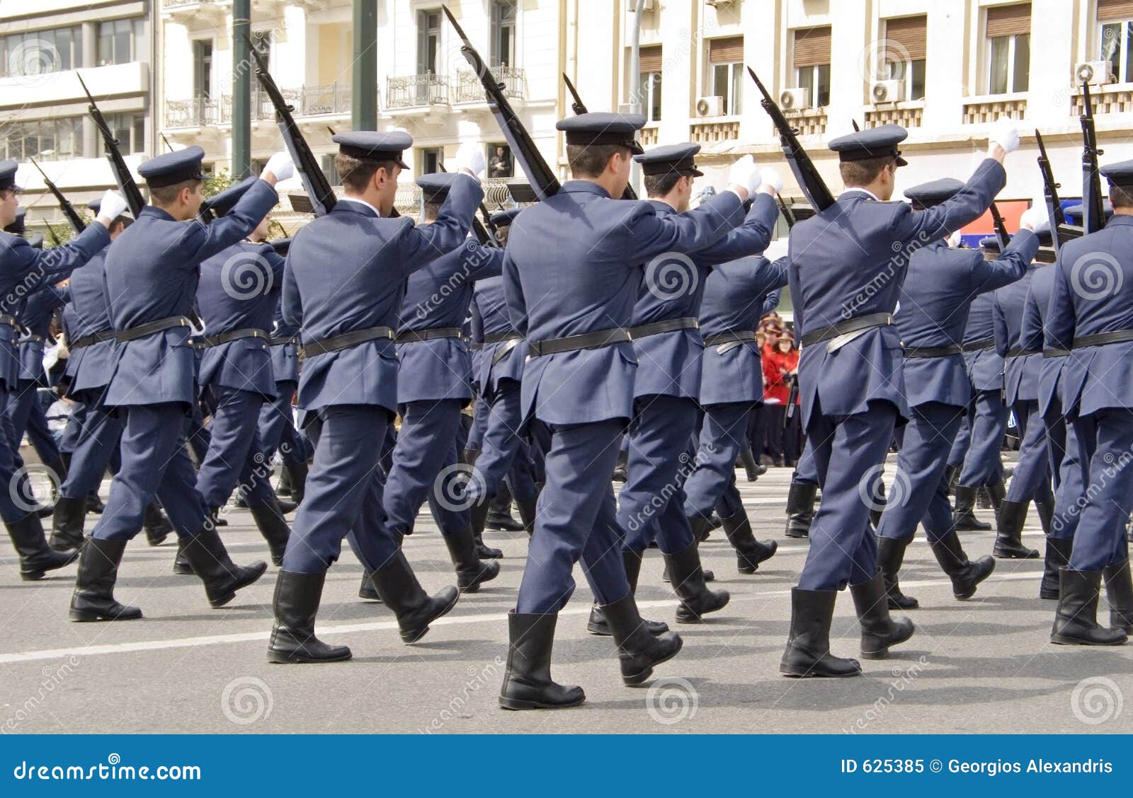 Het Marcheren Van De Ambtenaren Van Het Leger Stock Afbeelding - Image ...