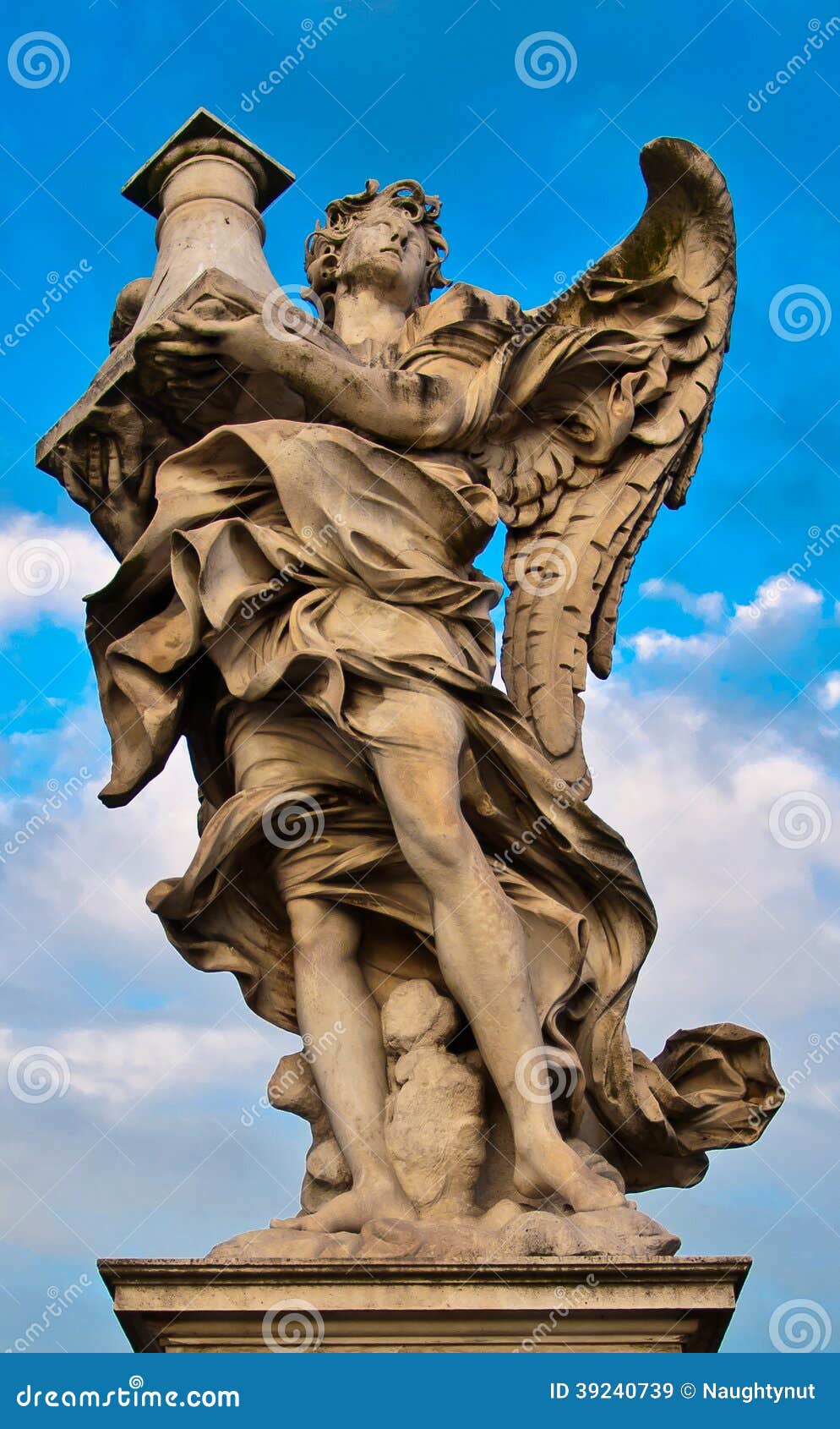 Het Marmeren Standbeeld Van Bernini Van Engel Stock Afbeelding - Image ...