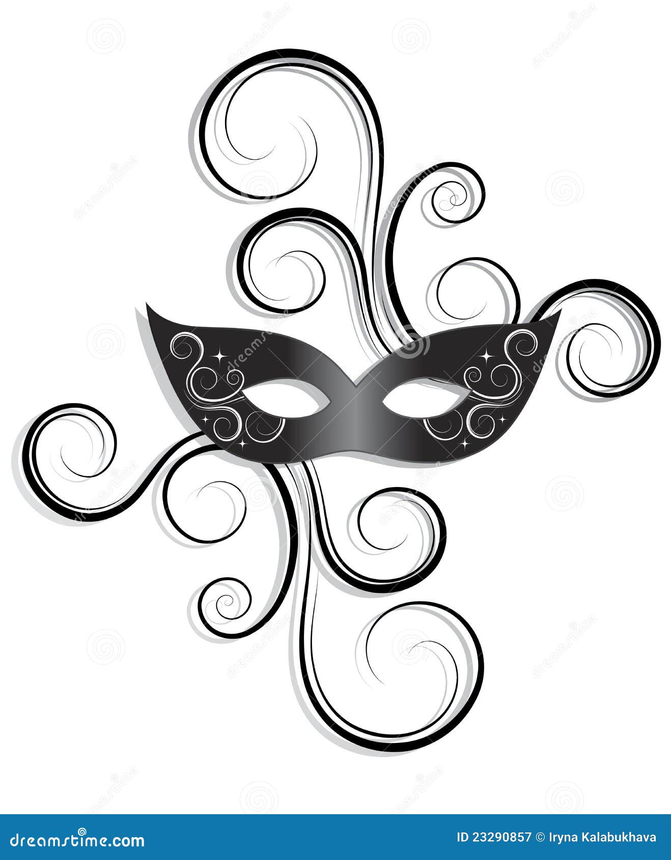 Het Masker van Carnaval vector illustratie. Illustration of mooi - 23290857