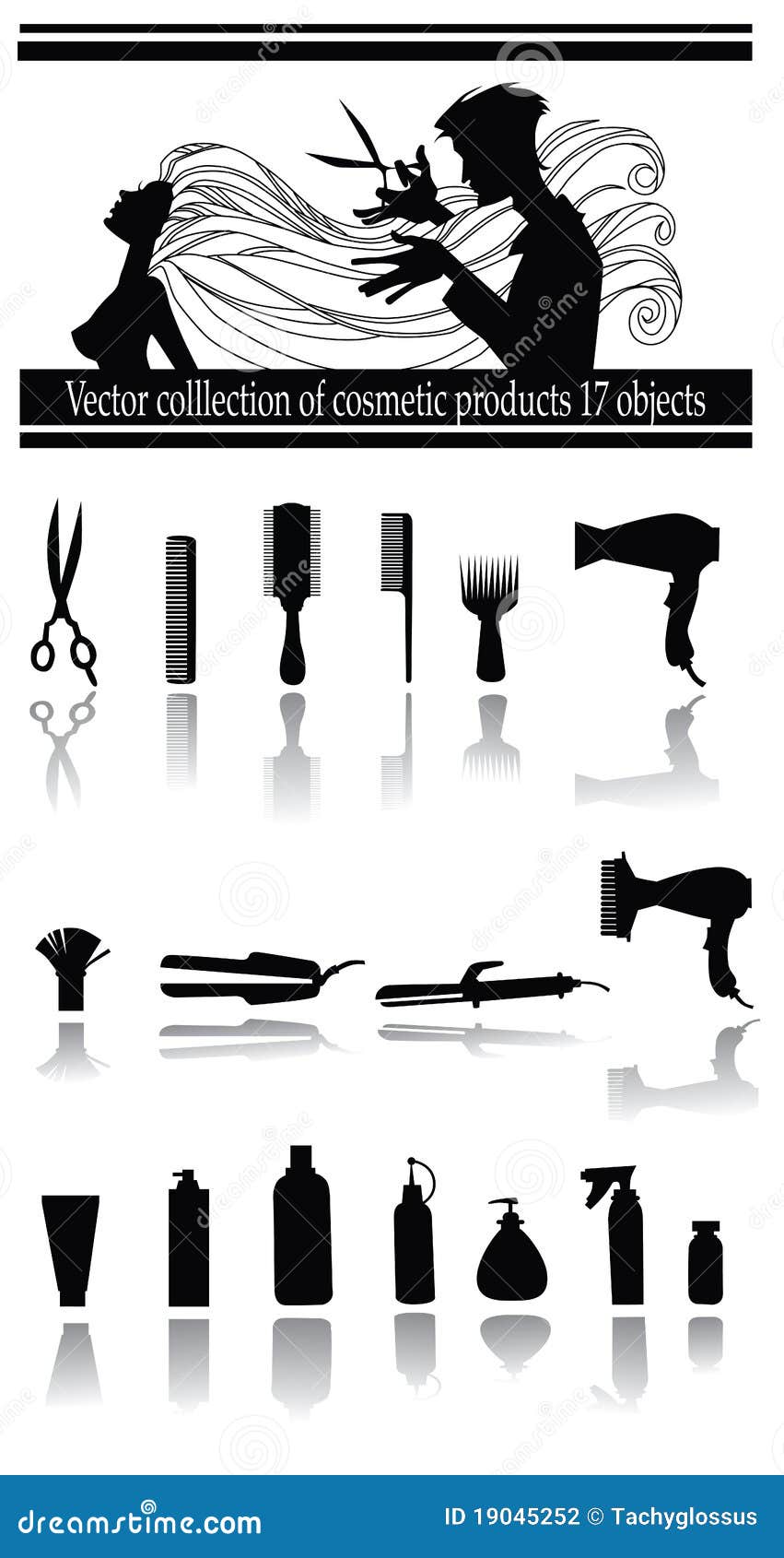 Het Materiaal Van De Kapper Vector Illustratie - Illustration of ...