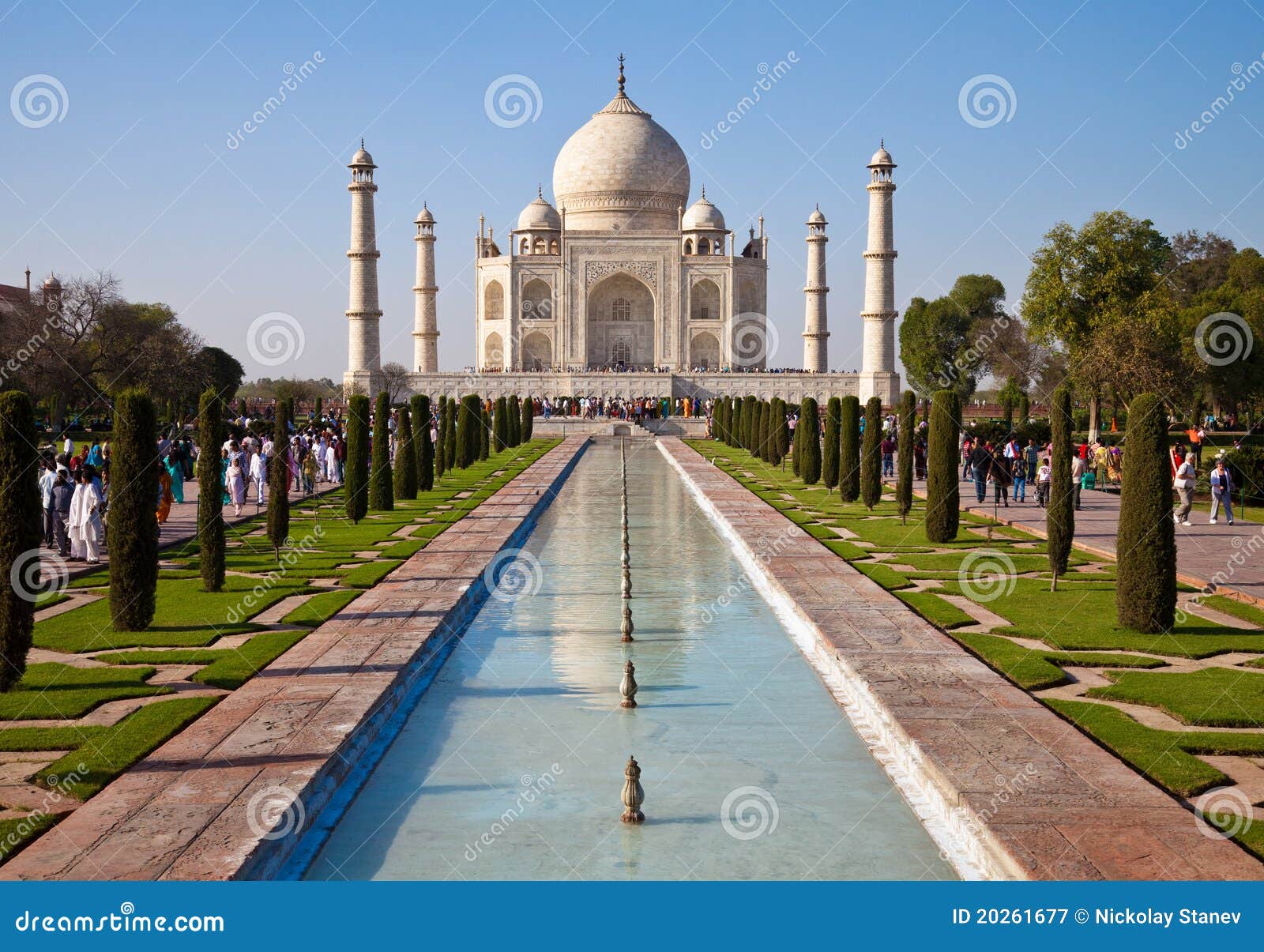 Het Mausoleum Van Mahal Van Taj Redactionele Fotografie - Image of ...