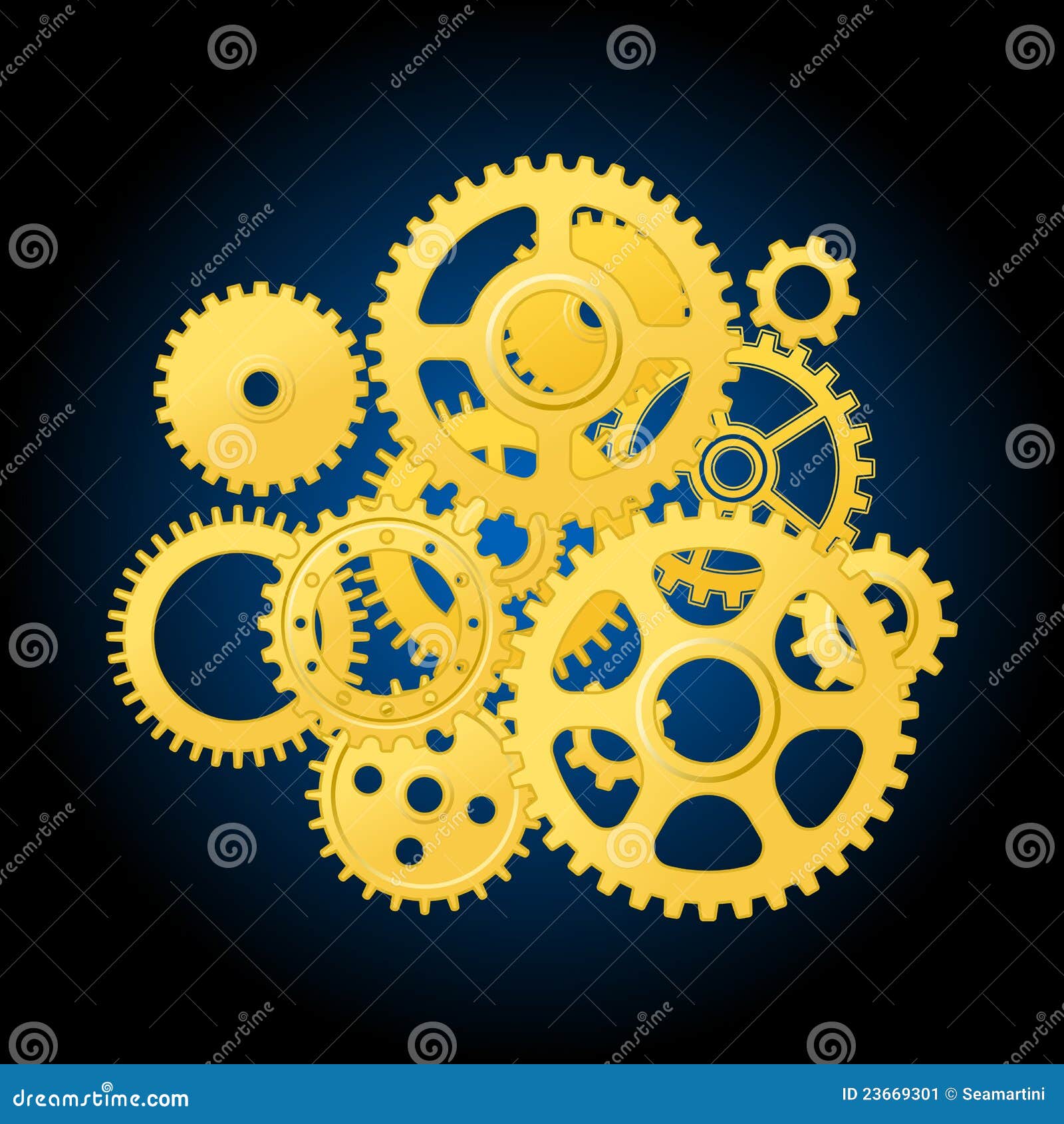 Het Mechanisme Van Het Uurwerk Vector Illustratie - Illustration of ...