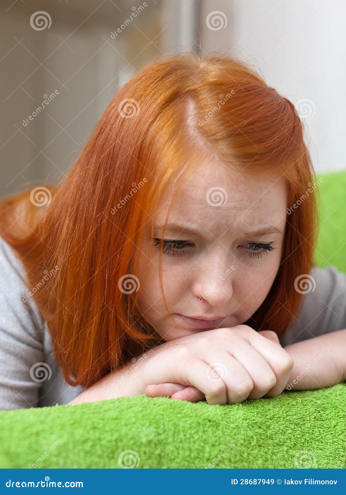 Het Meisje Dat Van De Tiener Teleurstelling Heeft Stock Afbeelding ...