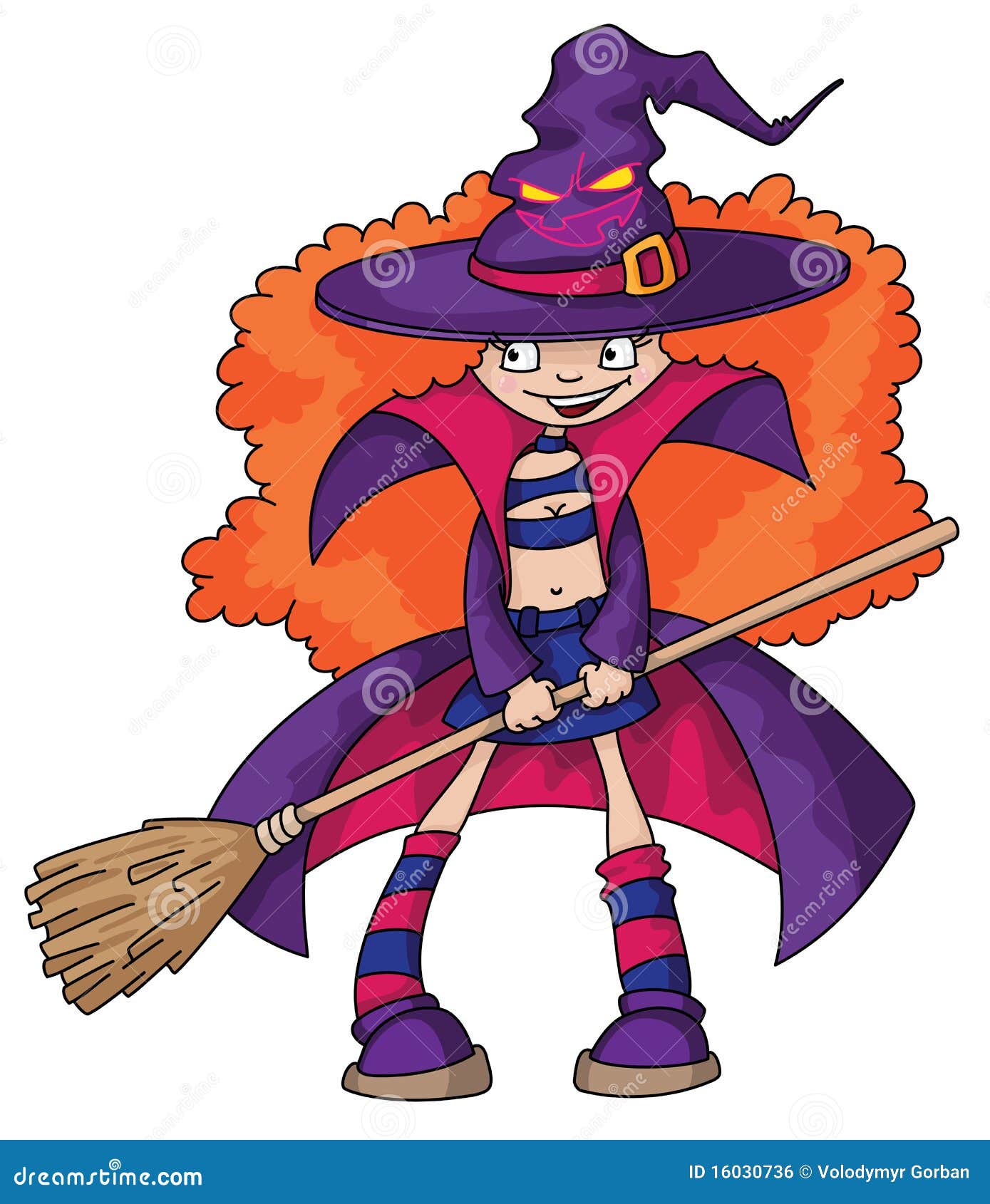 Het meisje van de heks vector illustratie. Illustration of meisje ...