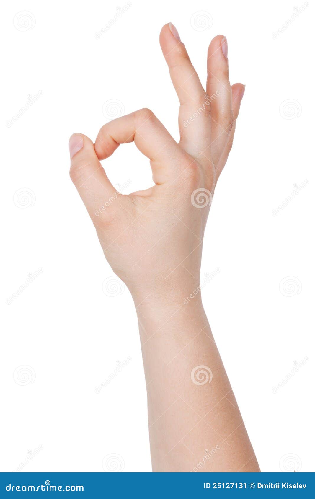 Het Menselijke Handgebaar Toont O.k. Stock Afbeelding - Image of ...