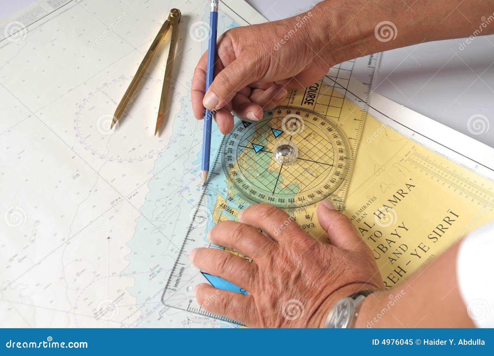 Het Merken Van Punten Op Een Kaart Stock Afbeelding - Image of meting ...