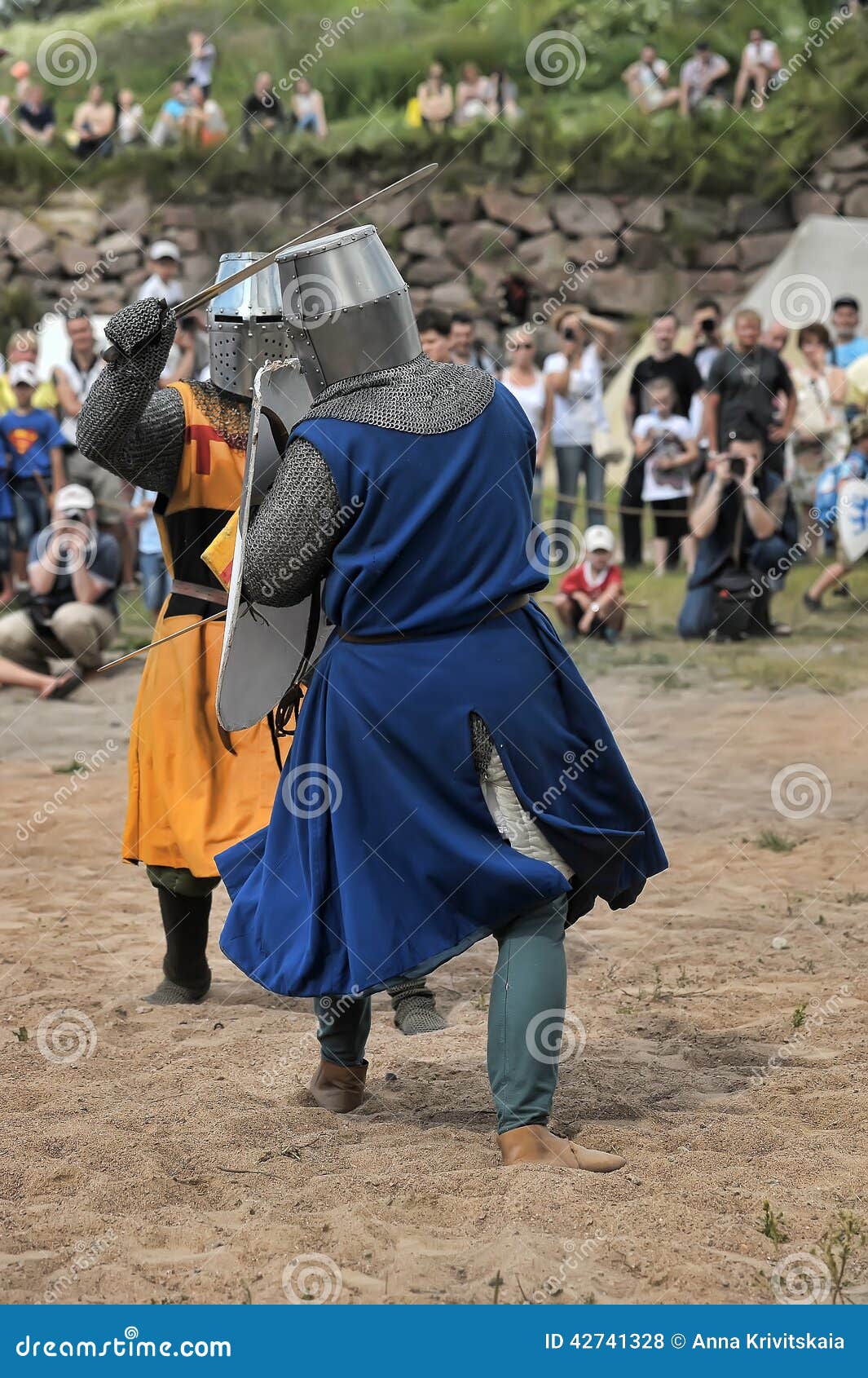 Het Middeleeuwse Ridders Vechten Redactionele Stock Foto - Image of ...