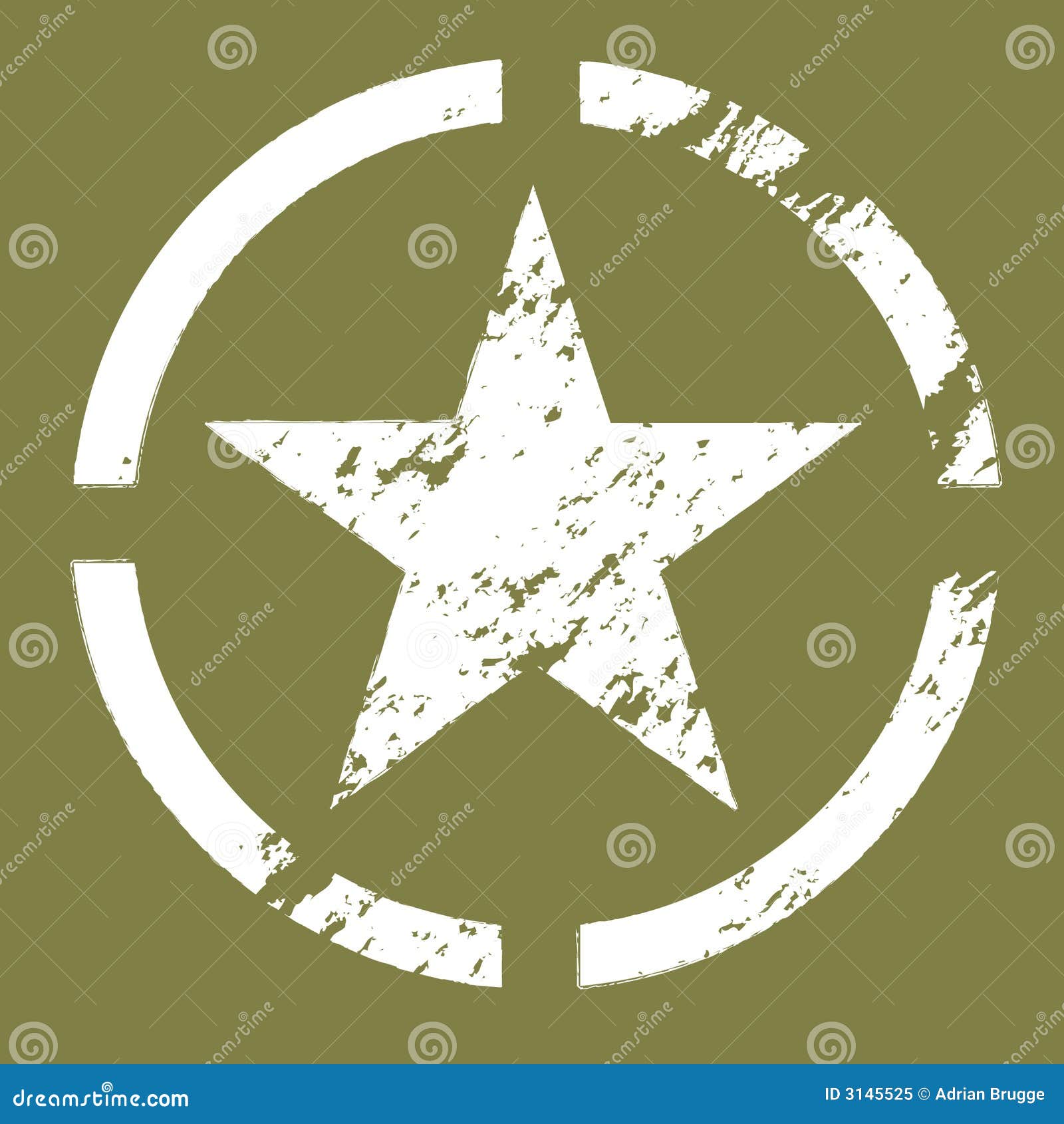 Het Militaire Symbool Van De Ster Vector Illustratie - Illustration of ...