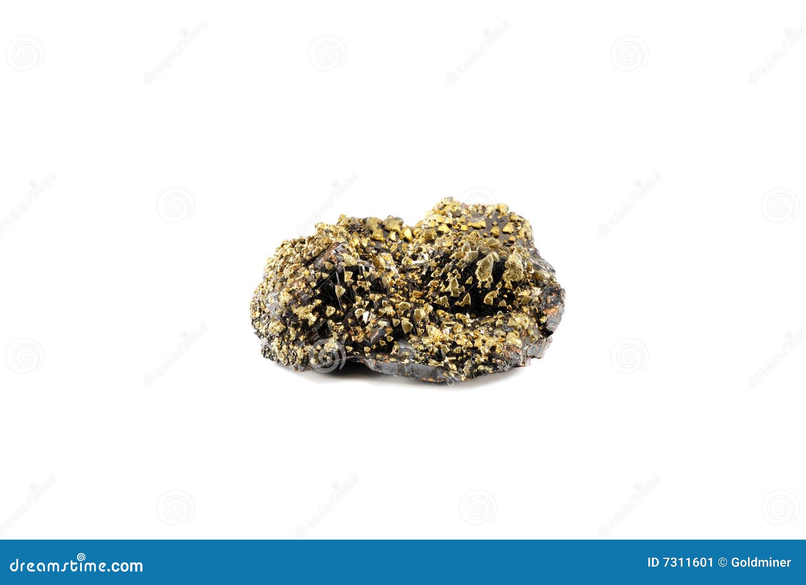 Het Mineraal Van Het Pyriet Stock Afbeelding - Image of silicaat ...